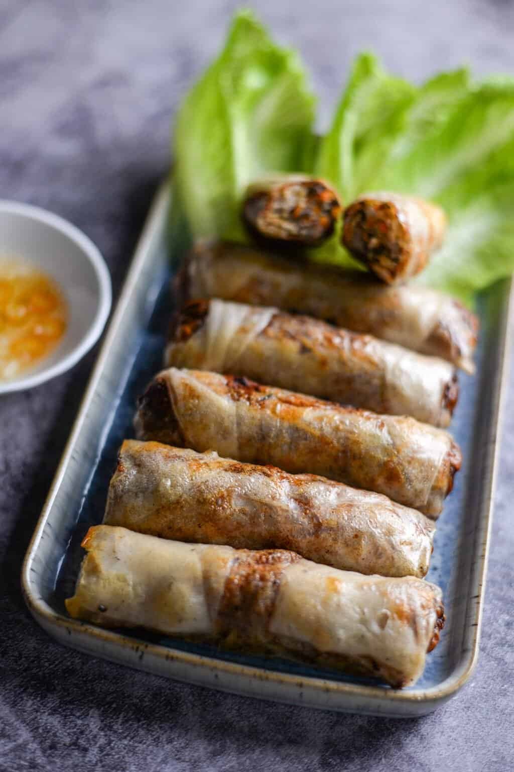 Vietnamese Spring Roll Noodle Bowl (Bún Nem) - Summer & Spice