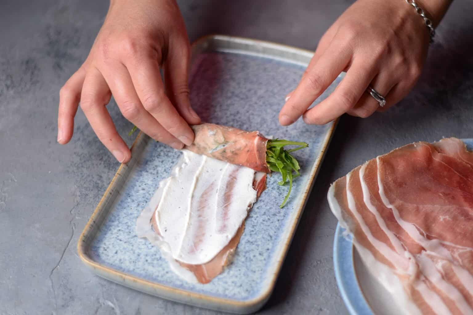 Parma Ham & Wild Rocket Rolls - Inspired by Pizza 4P - Summer & Spice