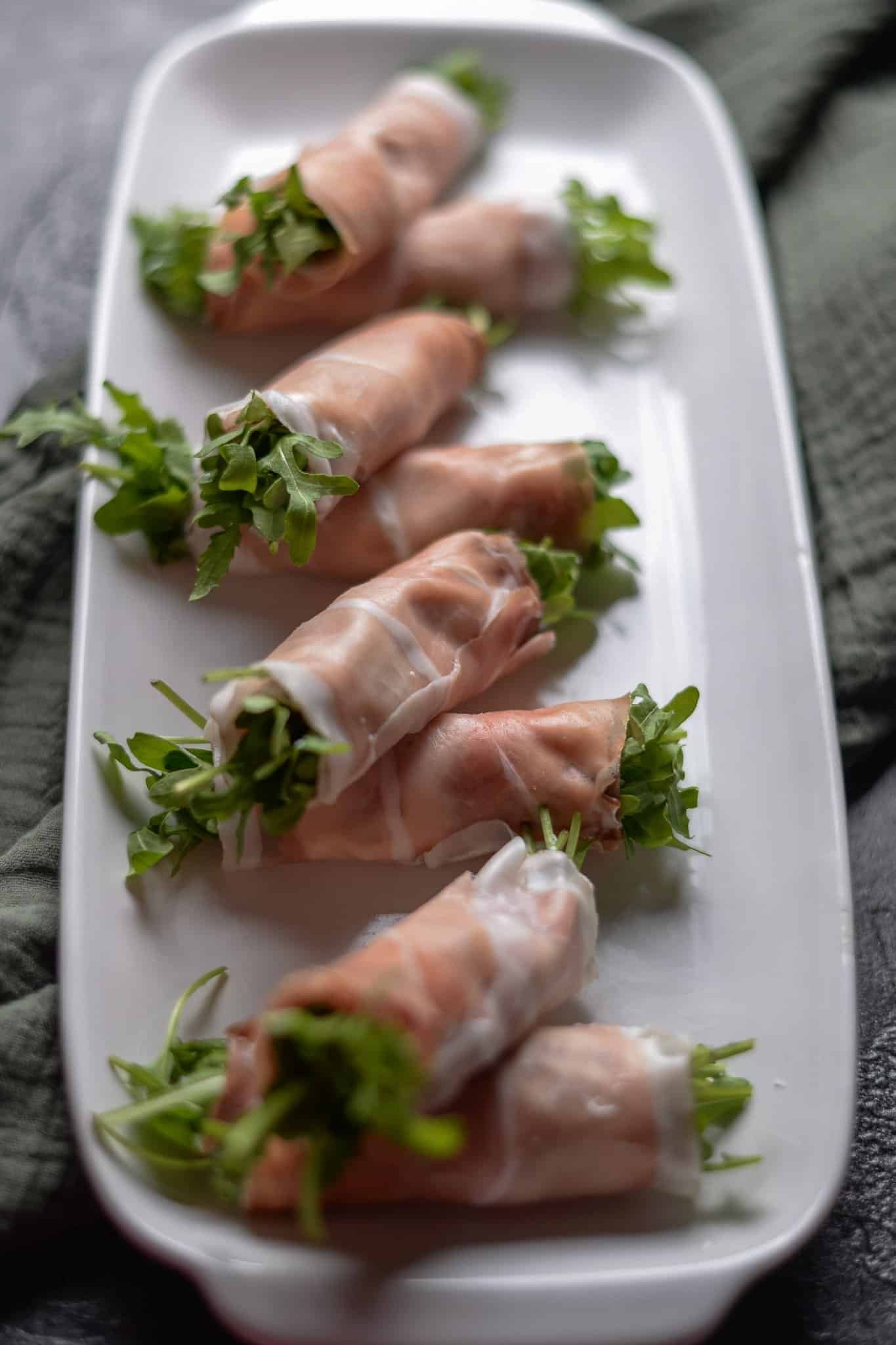 Parma Ham & Wild Rocket Rolls - Inspired by Pizza 4P - Summer & Spice