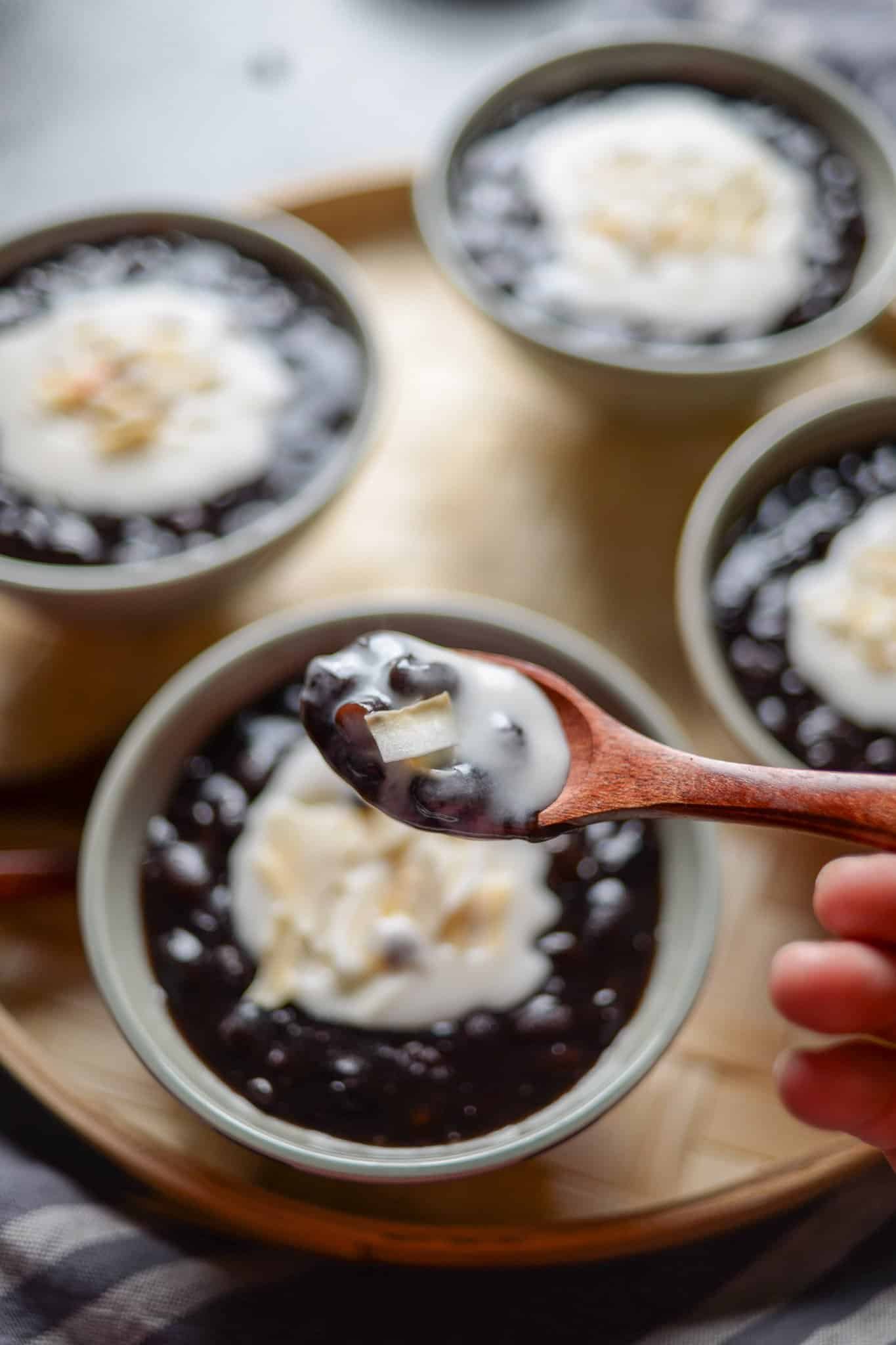 Vietnamese Black Bean Pudding (Chè đỗ đen đặc) - Summer & Spice