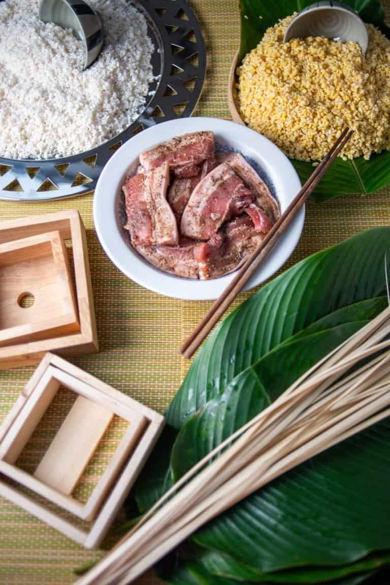 Vietnamese Sticky Rice Cake (Bánh Chưng, Bánh Tét) - Summer & Spice