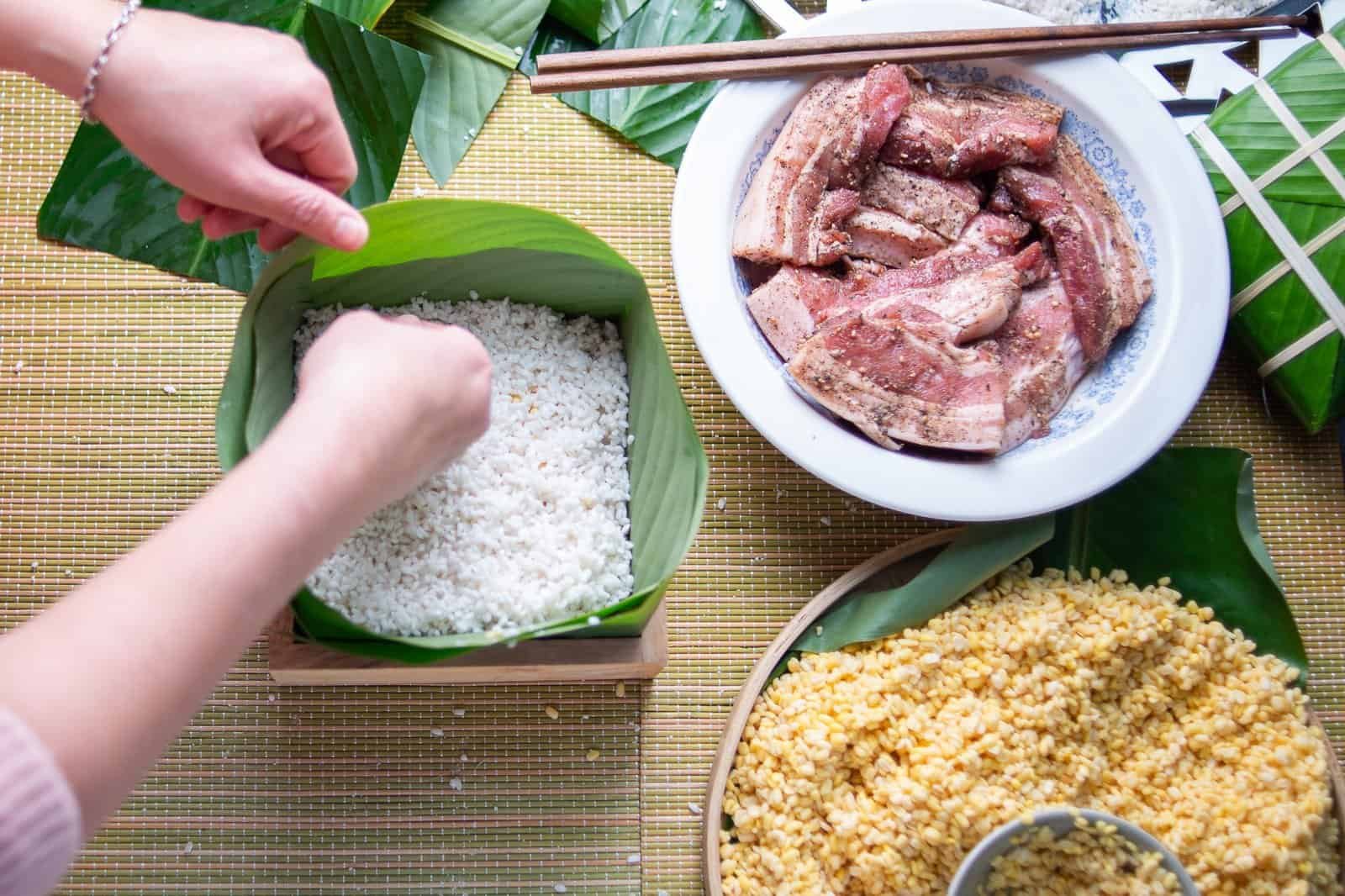 Vietnamese Sticky Rice Cake (Bánh Chưng, Bánh Tét) - Summer & Spice