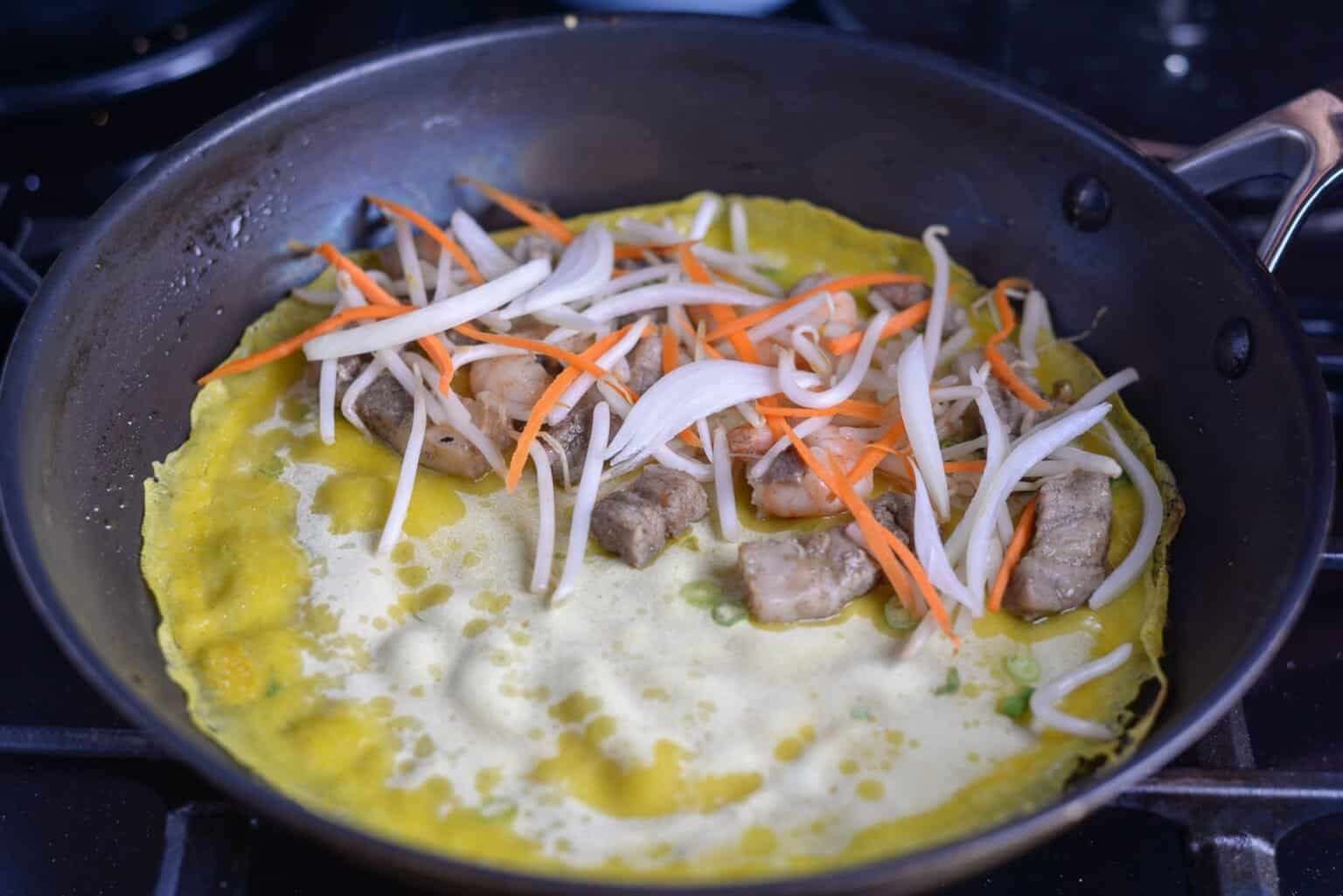 Sizzling Vietnamese Pancake (Bánh Xèo) - Summer & Spice