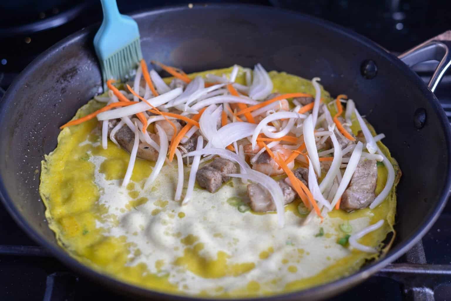 Sizzling Vietnamese Pancake (Bánh Xèo) - Summer & Spice