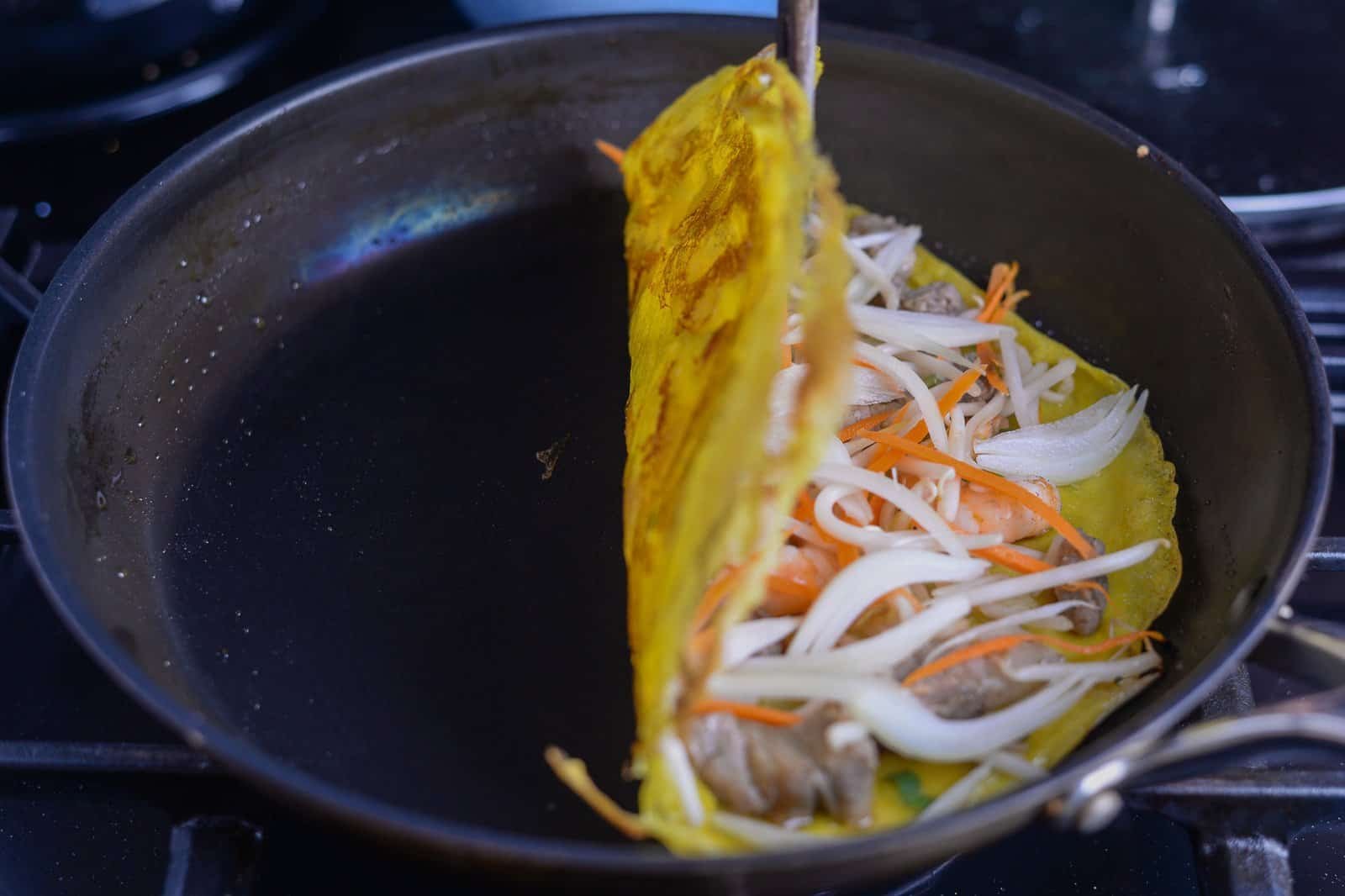 Sizzling Vietnamese Pancake (Bánh Xèo) - Summer & Spice