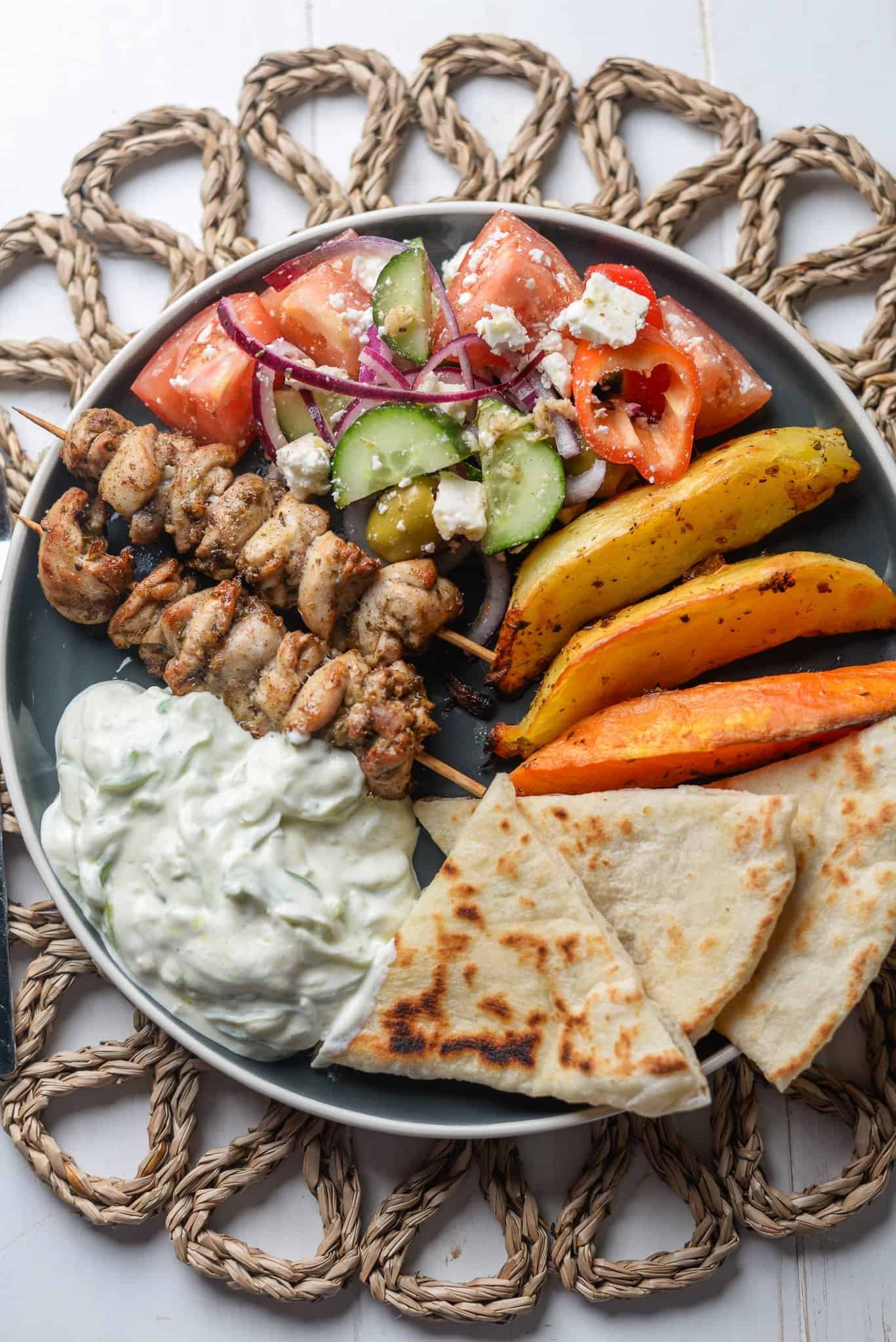 Homemade Greek Food Dinner Fully Loaded - Summer & Spice