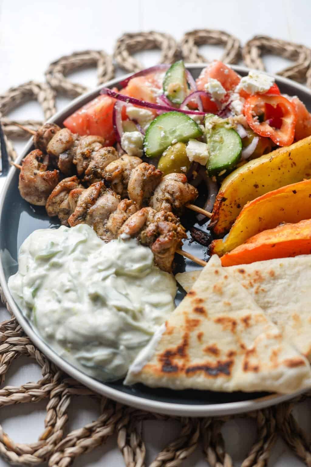 Homemade Greek Food Dinner Fully Loaded - Summer & Spice
